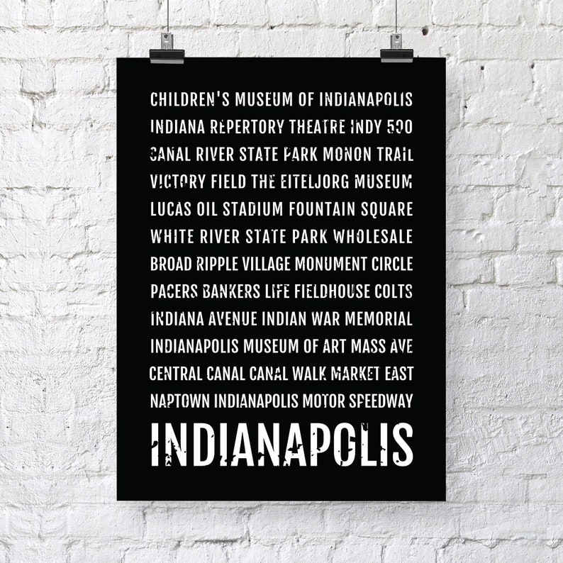 Indianapolis Print Indianapolis Subway Sign Poster Indiana | Etsy