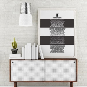 Graduation Gift Print, IF Poem Poster, Rudyard Kipling, Inspirational ...