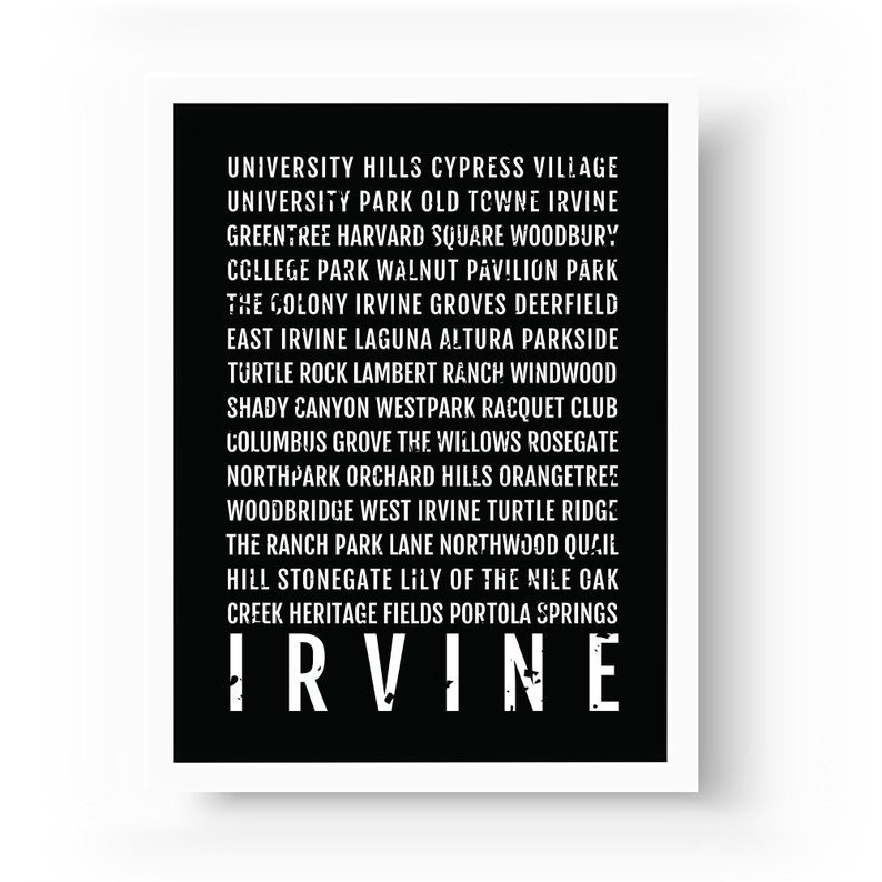 Irvine Print Irvine Subway Sign Poster California Wall Art - Etsy