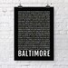 Baltimore Print Neighborhoods Subway Poster, Boyfriend Gift, Husband ...