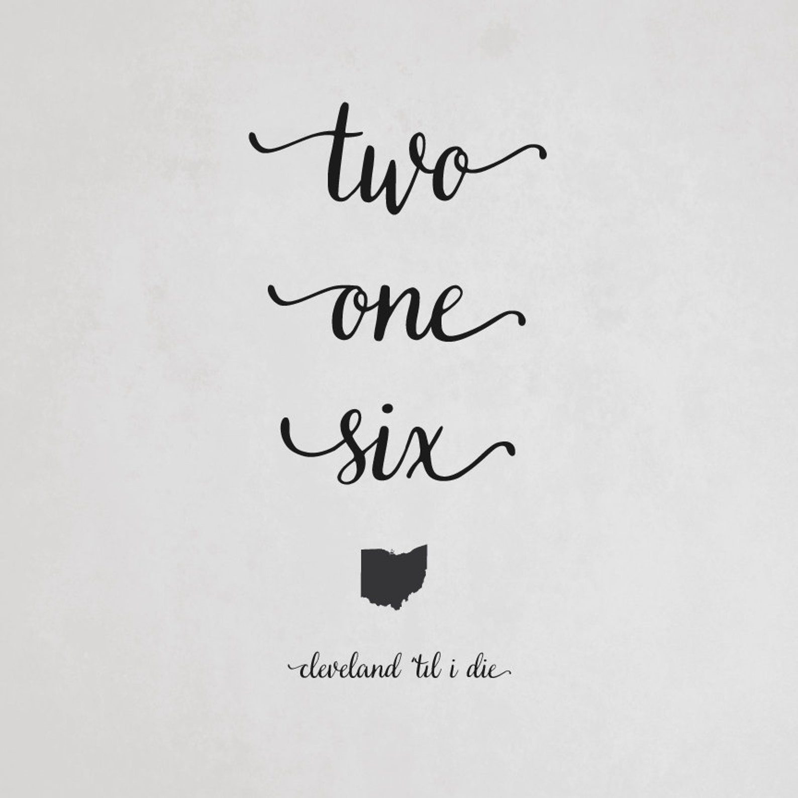 Cleveland 216 Area Code Print Ohio Typography Poster - Etsy