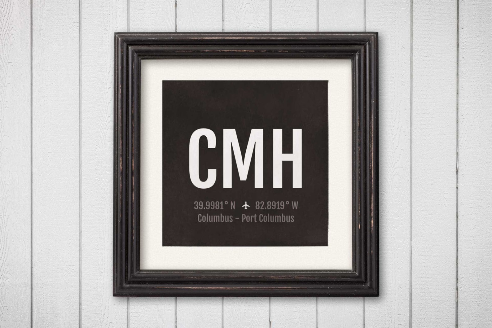 Columbus Airport Code Print CMH Aviation Art Ohio Airplane - Etsy