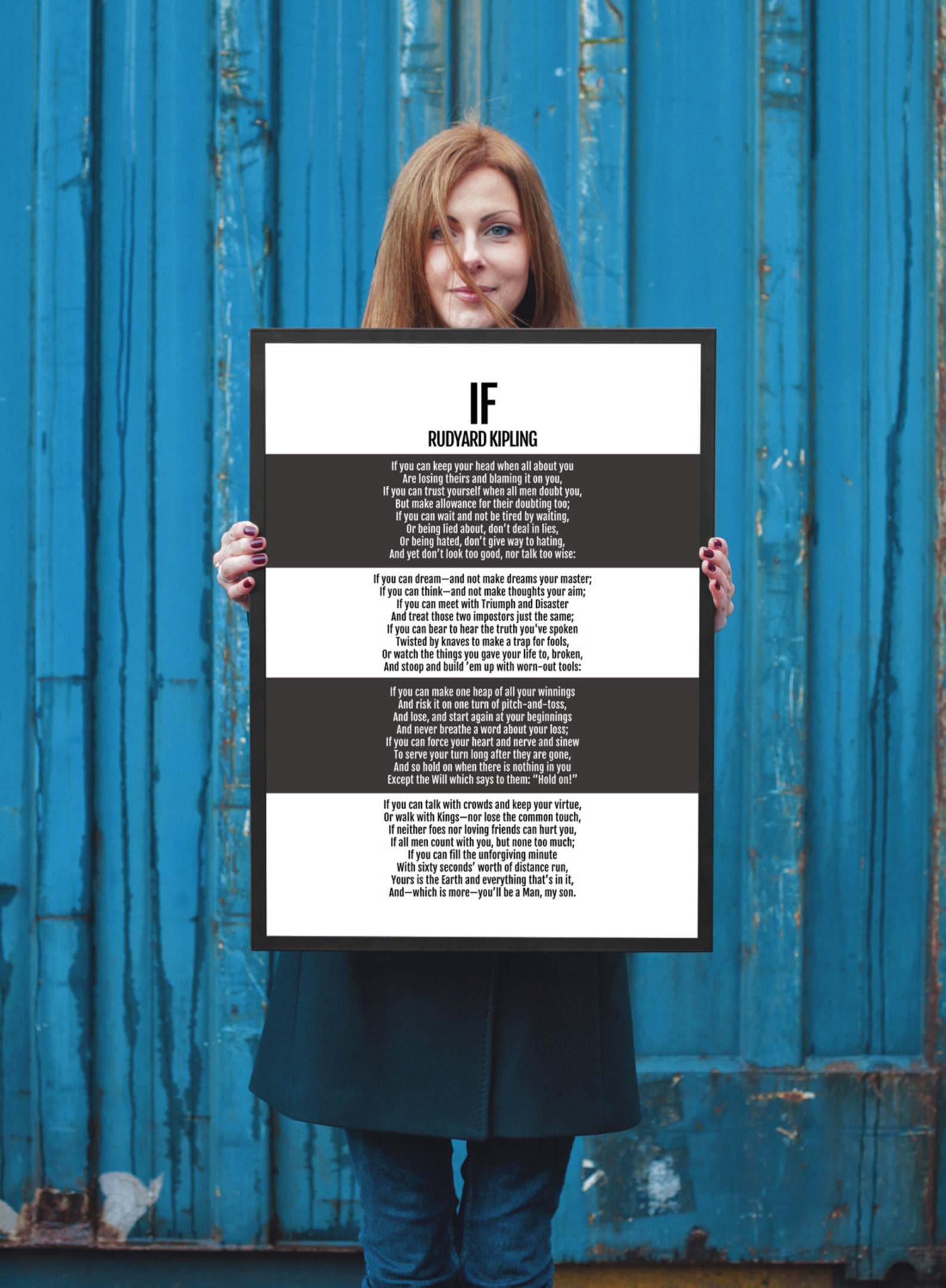 Graduation Gift Print IF Poem Poster Rudyard Kipling | Etsy