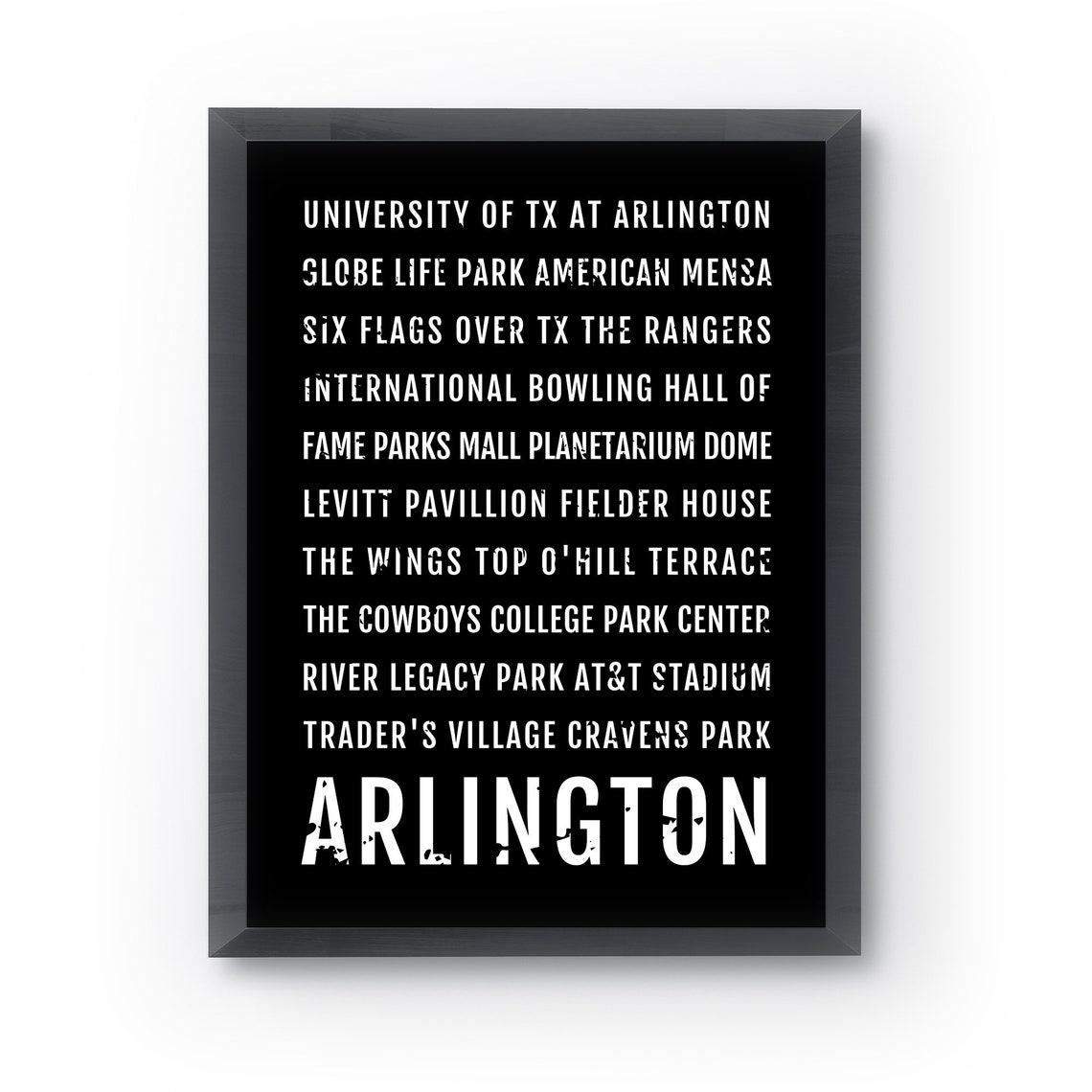 Arlington Print Arlington Subway Sign Poster Texas Wall Art | Etsy