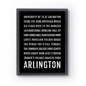 Arlington Print Arlington Subway Sign Poster Texas Wall Art - Etsy