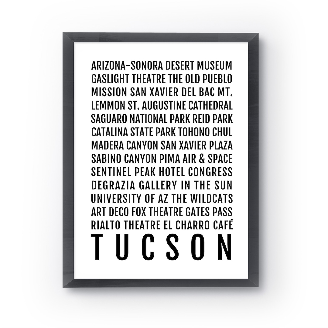 Tucson Print, Tucson Subway Sign Poster, Arizona Wall Art, Décor ...