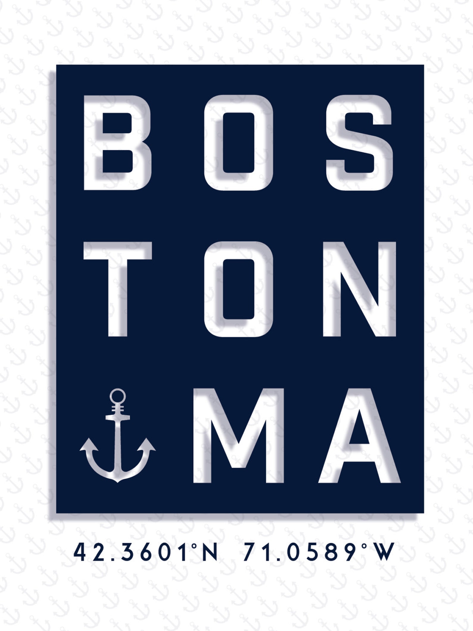 Boston Typography Print Boston Poster Boston Art - Etsy