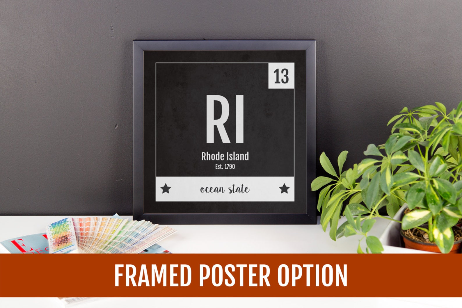 Rhode Island Print Periodic Table Rhode Island Home Wall Art - Etsy