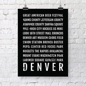 Denver Print, Denver Subway Sign Poster, Colorado Wall Art, Décor ...