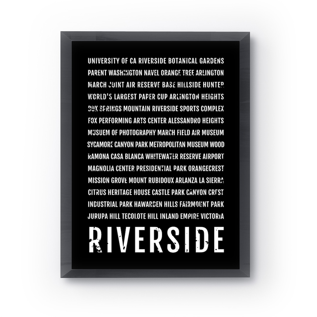 Riverside Print, Riverside Subway Sign Poster, California Wall Art ...