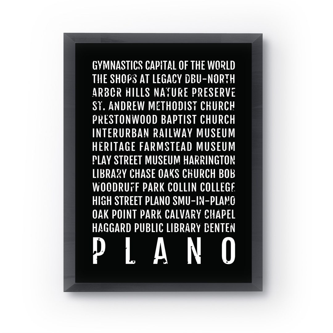 Plano Print, Plano Subway Sign Poster, Texas Wall Art, Décor, Canvas ...