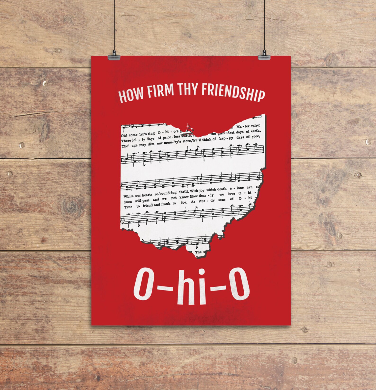 Ohio State Print Map Unique Ohio Poster College Graduation | Etsy