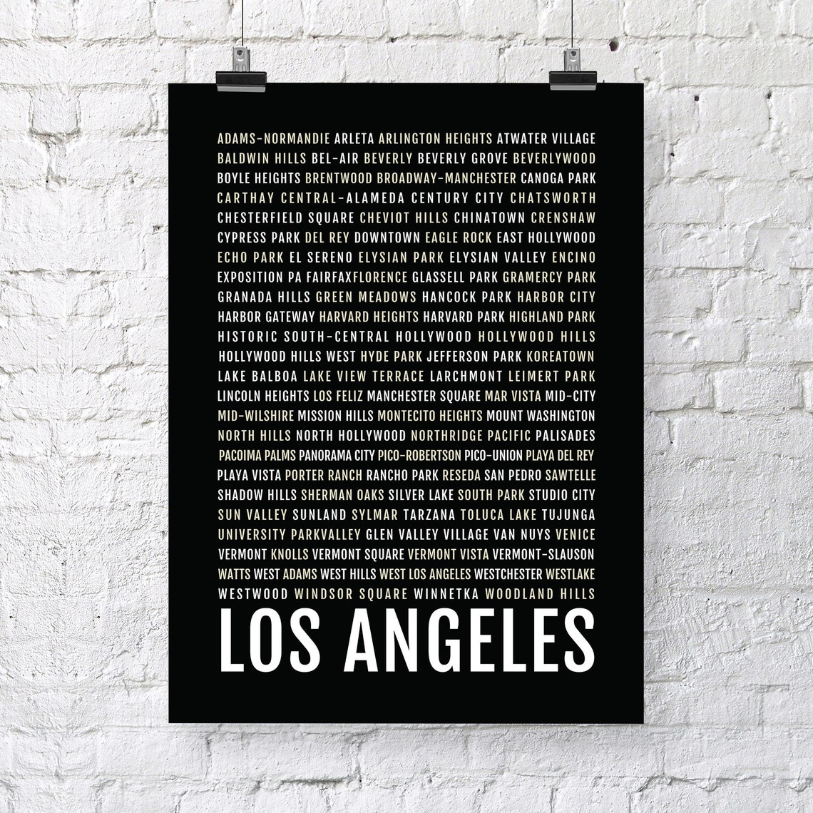 Los Angeles Print LA California Subway Sign Poster LA Wall | Etsy