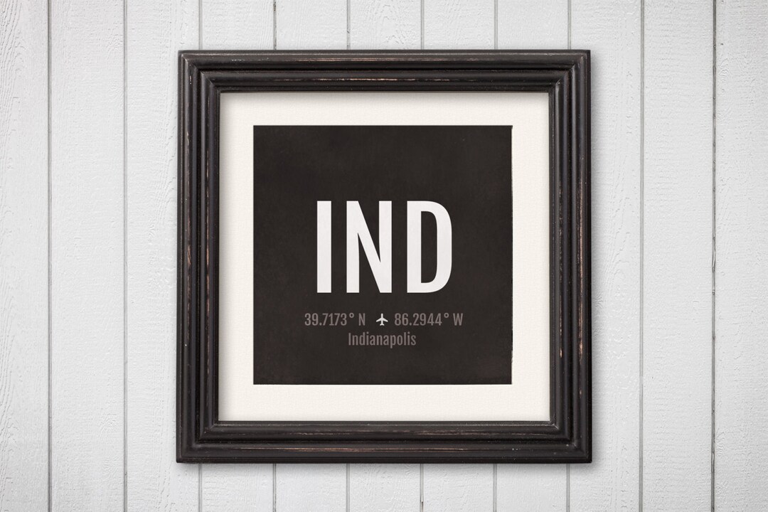 Indianapolis Airport Code Print IND Aviation Art Indiana Etsy indianapolis-airport-code-print-ind-aviation-art-indiana-etsy