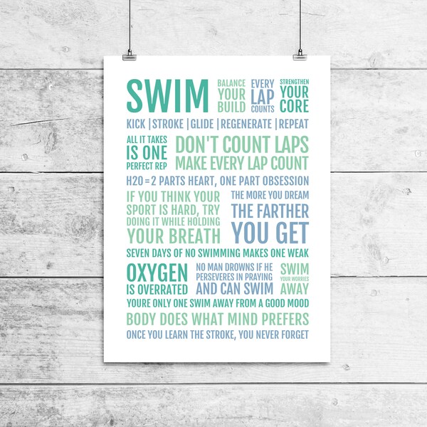 Swim Quotes - Etsy
