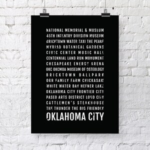 Oklahoma City Print, OKC Subway Sign Poster, Okc Wall Art, Decor ...