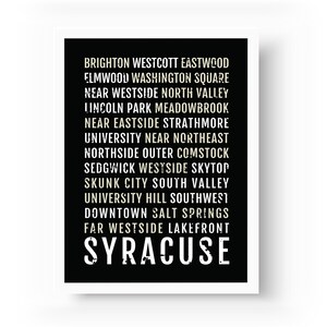 Syracuse Print, Syracuse Subway Sign Poster, New York Wall Art, Decor ...