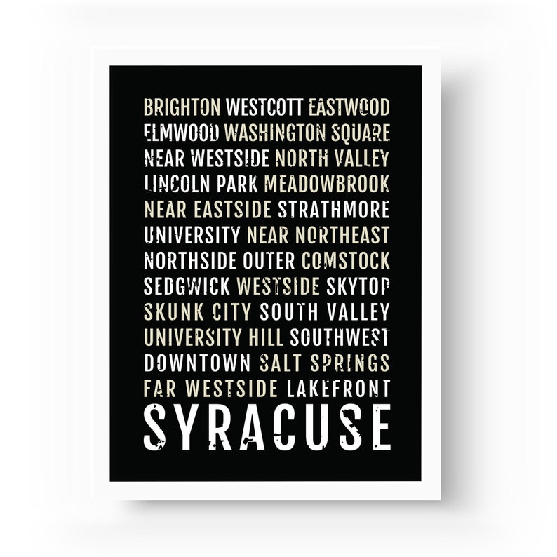 Syracuse Print Syracuse Subway Sign Poster New York Wall - Etsy