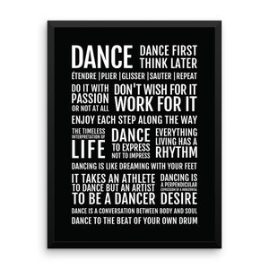 Dancer Manifesto Print Dancing Gift for Men or Women, Motivational ...