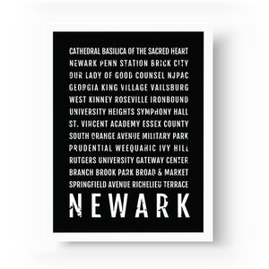 Newark Print, Newark Subway Sign Poster, New Jersey Wall Art, Décor ...