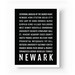Newark Print, Newark Subway Sign Poster, New Jersey Wall Art, Décor ...