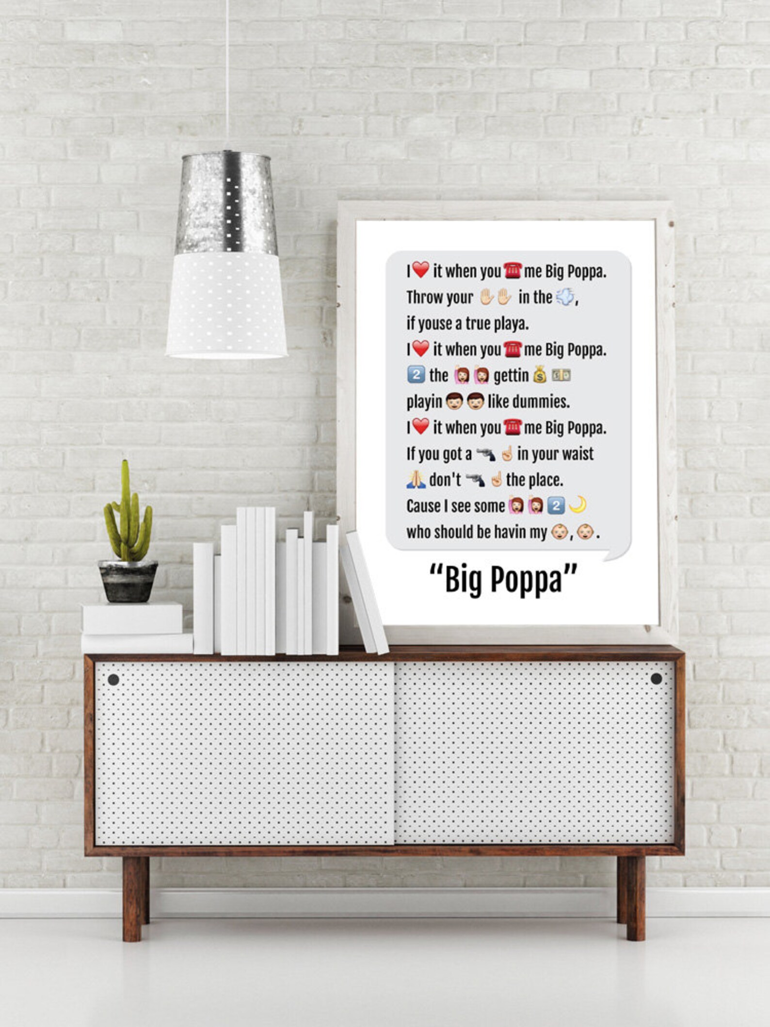 Notorious BIG Print Emoji Art Big Poppa Rap Lyrics Hip Hop | Etsy