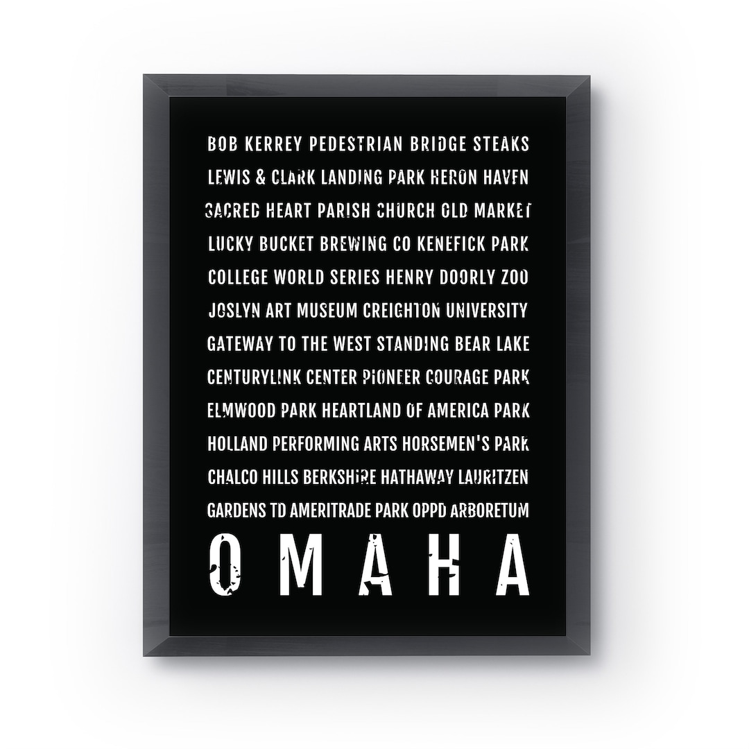 Omaha Print, Nebraska Subway Sign Poster, Nebraska Wall Art, Décor ...