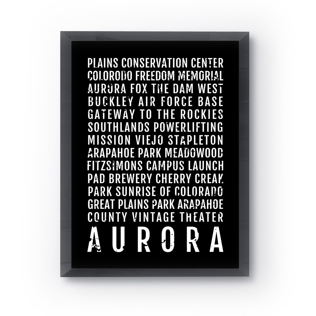 Aurora Print Aurora Subway Sign Poster Colorado Wall Art - Etsy