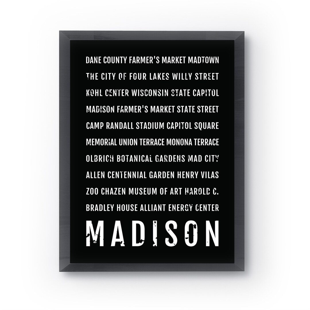 Madison Print, Madison Subway Sign Poster, Wisconsin Wall Art, Décor ...