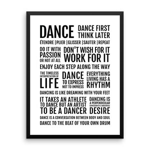 Dancer Manifesto Print Dancing Gift for Men or Women, Motivational ...
