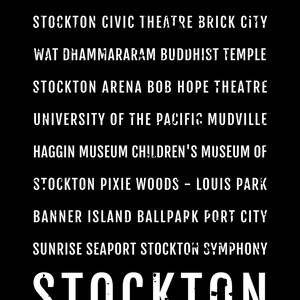 Stockton Print, Stockton Subway Sign Poster, California Wall Art, Décor ...