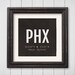 Phoenix Airport Code Print PHX Aviation Art Arizona - Etsy