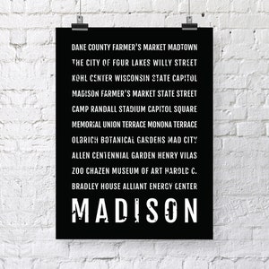 Madison Print, Madison Subway Sign Poster, Wisconsin Wall Art, Décor ...