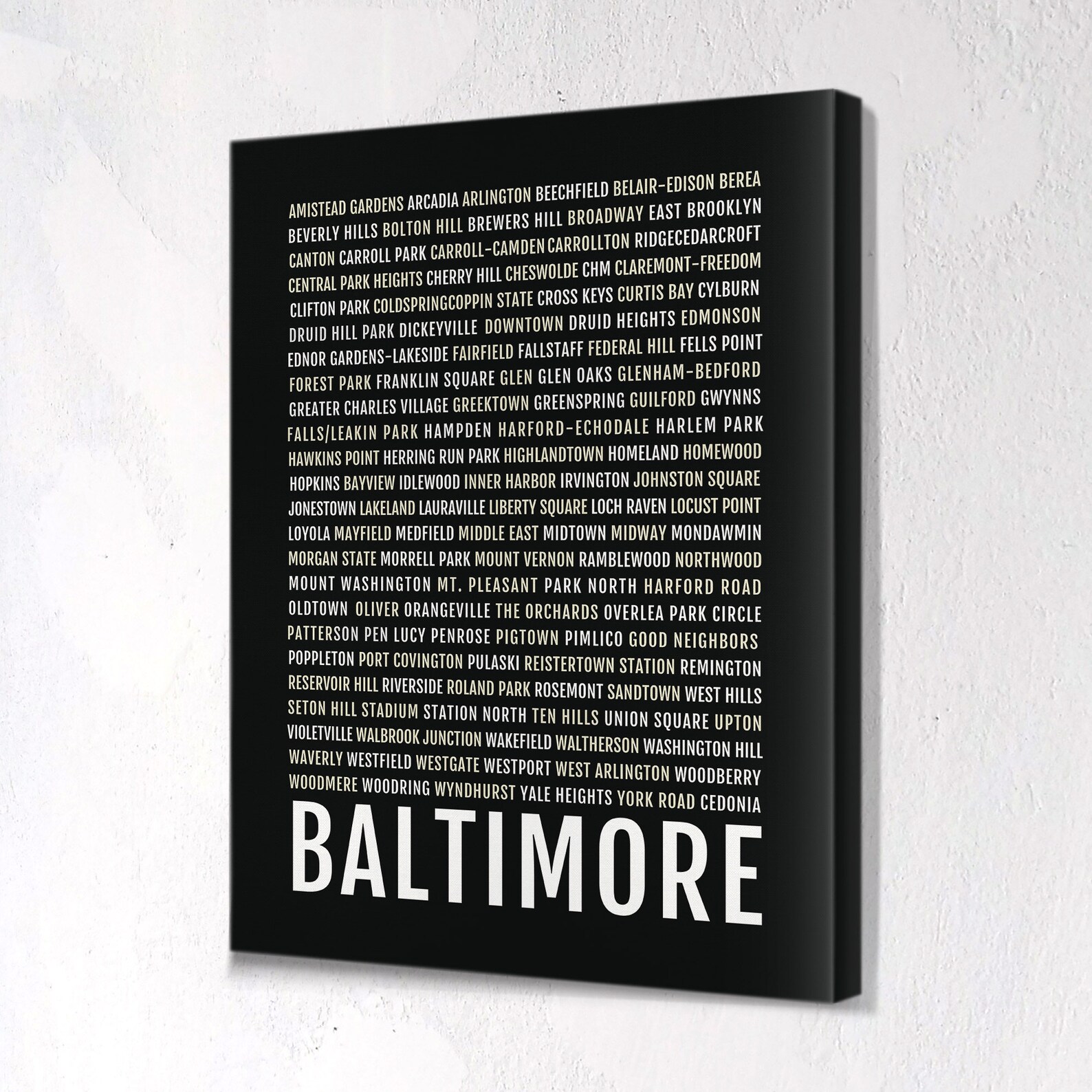 Baltimore Print Neighborhoods Subway Poster Boyfriend - Etsy