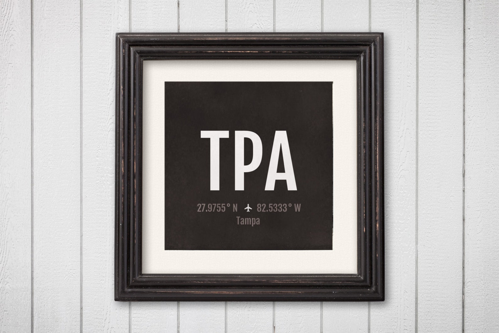 Tampa Airport Code Print TPA Aviation Art Florida Airplane Nursery ...