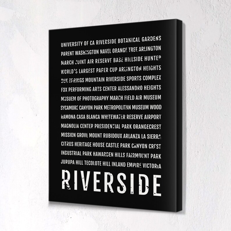 Riverside Print Riverside Subway Sign Poster California Wall | Etsy