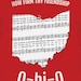 Ohio State Print Map, Unique Ohio Poster, College Graduation Gift ...