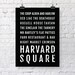 Harvard Square Print Cambridge Subway Sign Poster Boston - Etsy