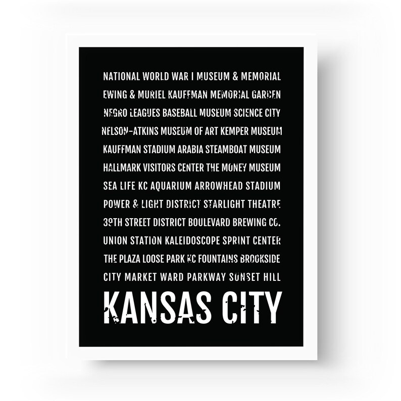 Kansas City Print Kansas City Subway Sign Poster KC Wall - Etsy