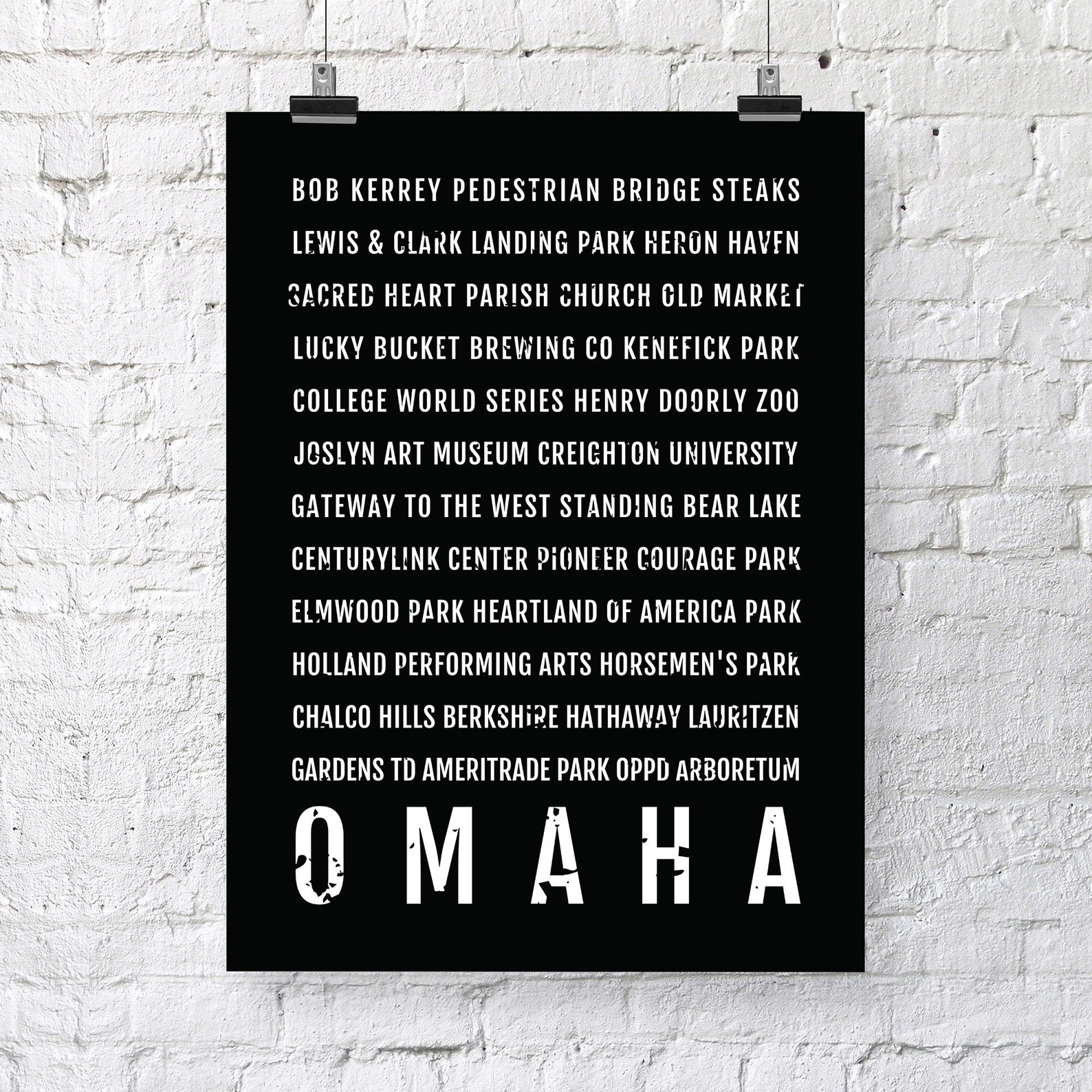 Omaha Print Nebraska Subway Sign Poster Nebraska Wall Art - Etsy