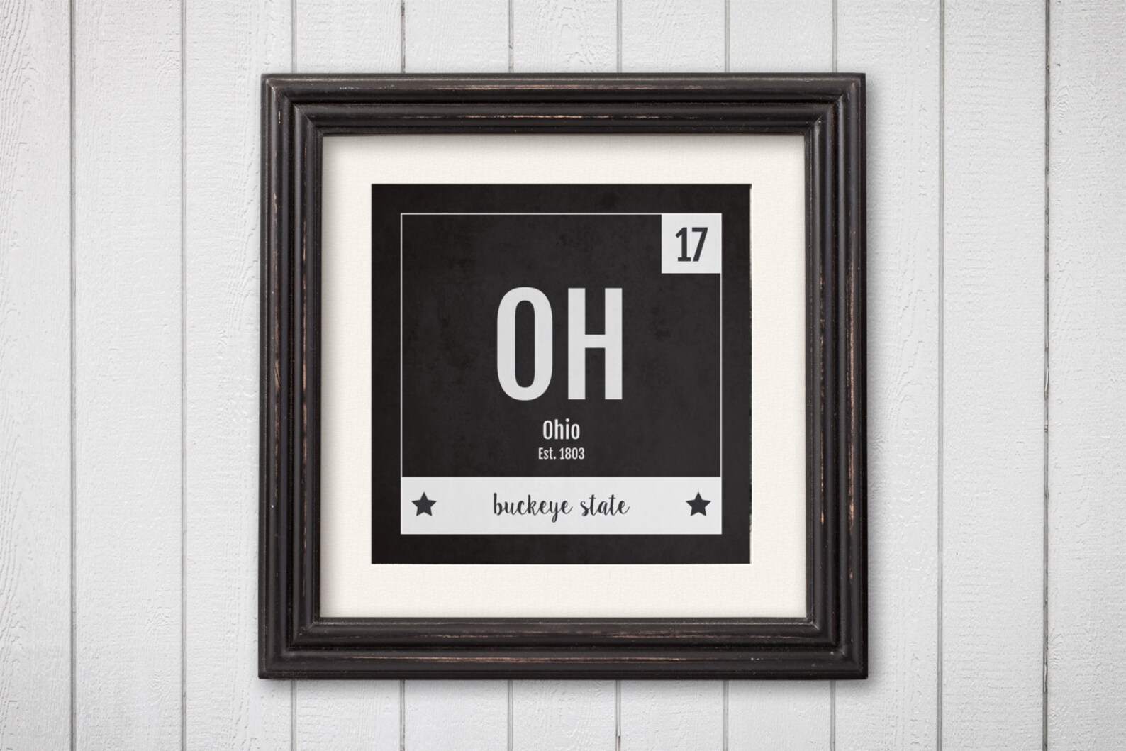 Ohio Print Periodic Table Ohio Home Wall Art Vintage Ohio | Etsy