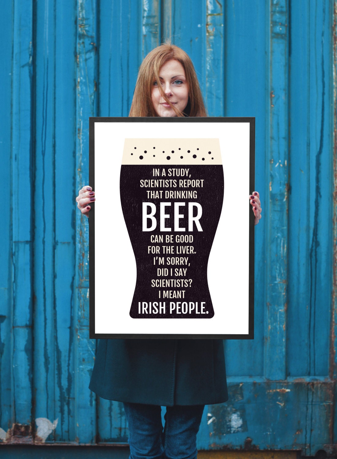 Irish Beer Print Tina Fey Beer Quote Poster Gift for Beer | Etsy