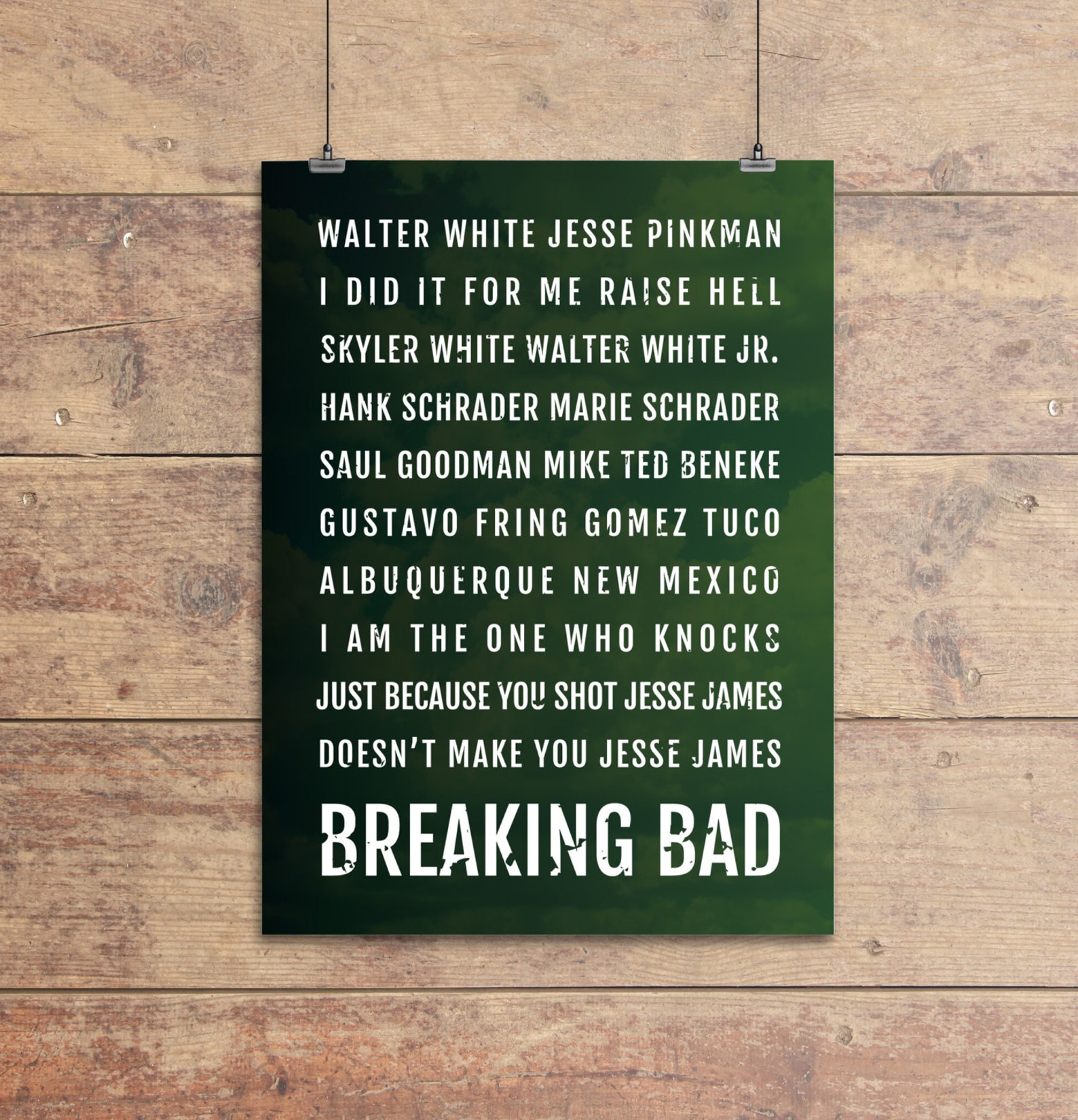 Breaking Bad Print Walter White Poster Boyfriend Gift | Etsy