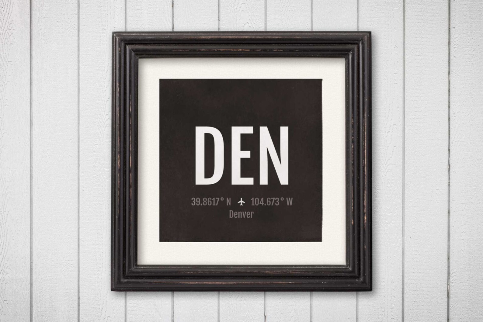 Denver Airport Code Print DEN Aviation Art Colorado | Etsy