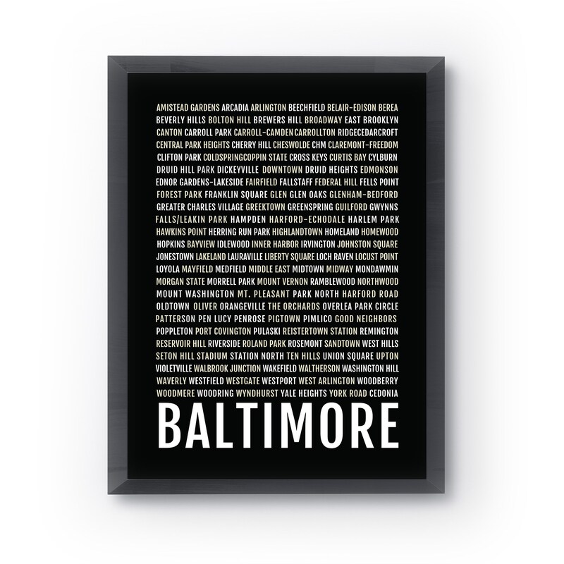 Baltimore Typography - Etsy