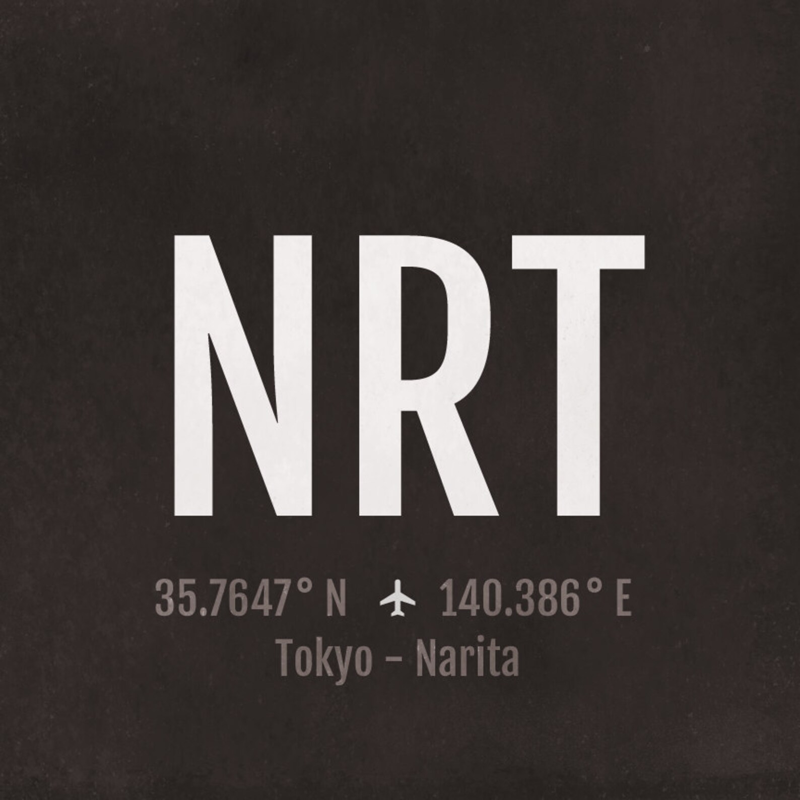 Tokyo Airport Code Print NRT Aviation Art Japan Airplane | Etsy