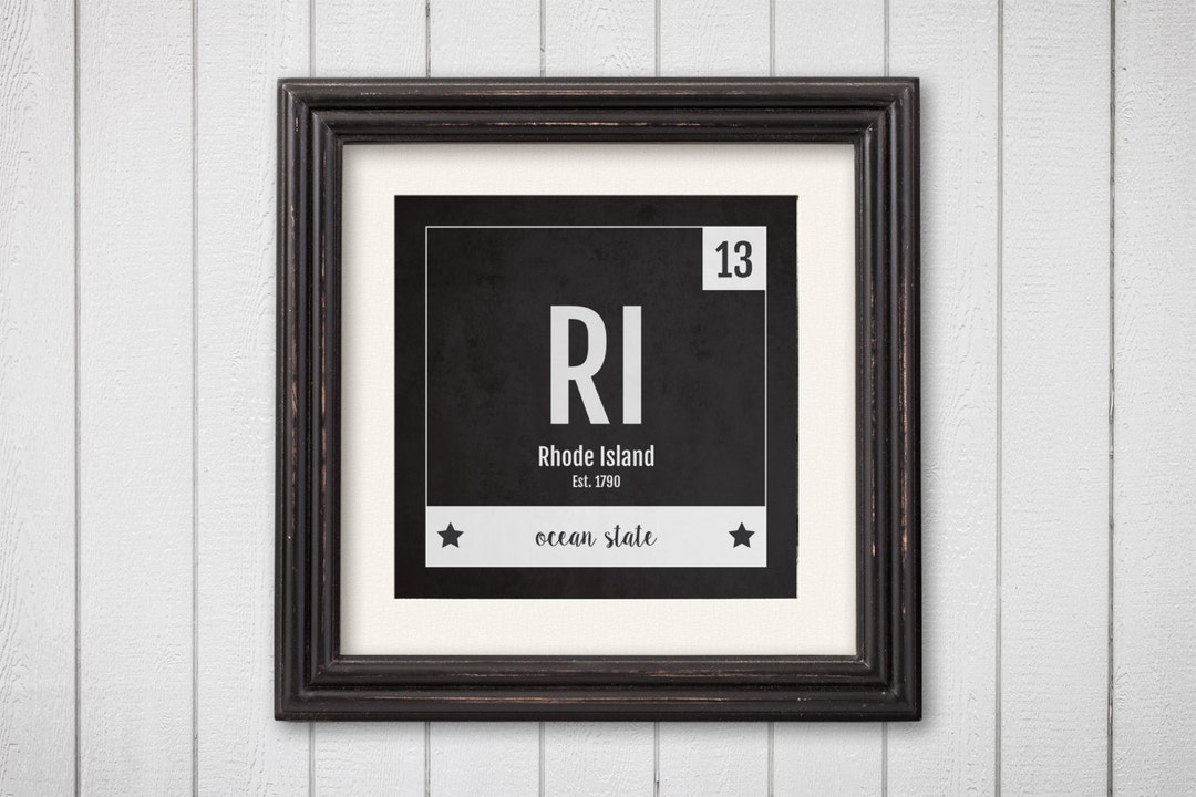 Rhode Island Print Periodic Table Rhode Island Home Wall Art - Etsy