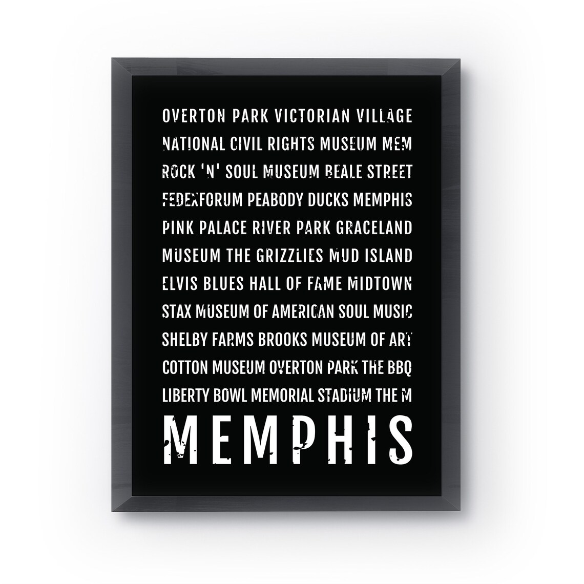 Memphis Print Memphis Subway Sign Poster Tennessee Wall Art - Etsy