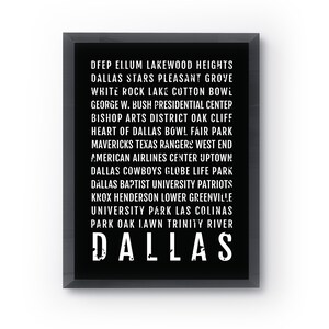 Dallas Print, Dallas Subway Sign Poster, Texas Wall Art, Décor, Canvas ...