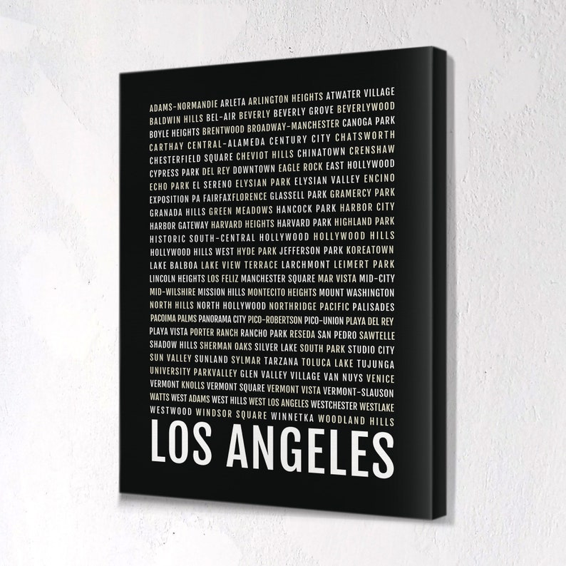 Los Angeles Print LA California Subway Sign Poster LA Wall - Etsy